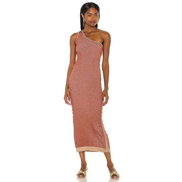 SUBOO | Dresses | Suboo Leah One Shoulder Dress In Rust | Poshmark